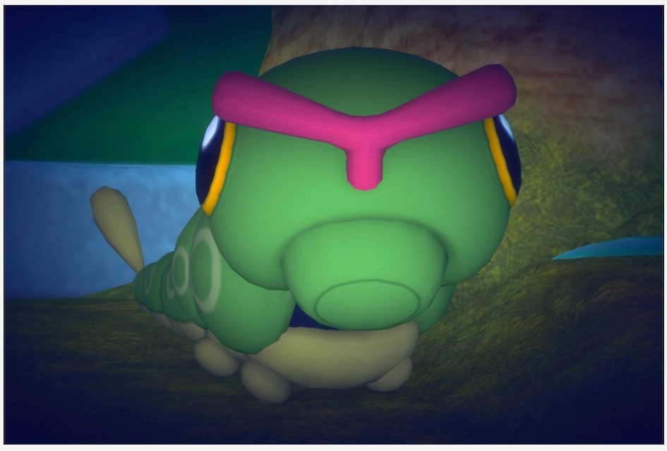 New Pokémon Snap - Chenipan - Fiche Photodex - Eternia