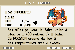 Pokémon Rouge Feu & Vert Feuille - Le Pokédex - Fonctions et liste des ...